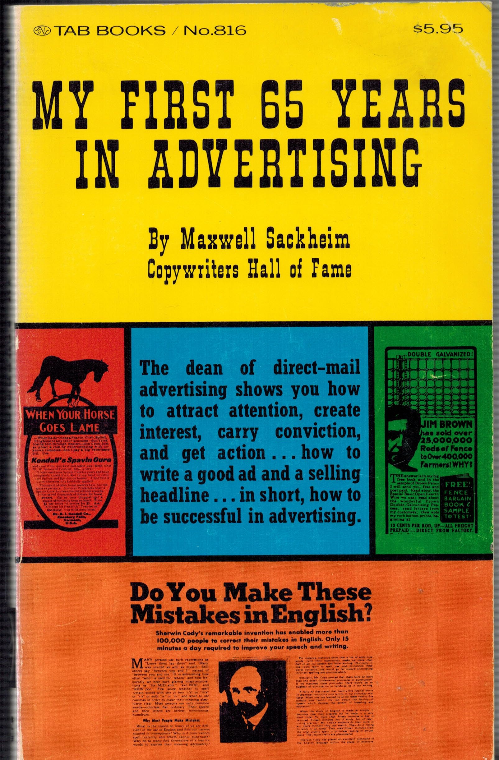 Maxwell Sackheim - Creative Hall of Fame | Creative Hall of Fame